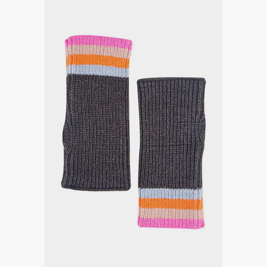 MSH ‘Dollie’ Rainbow Stripe Fingerless Mittens – Liquorice Living