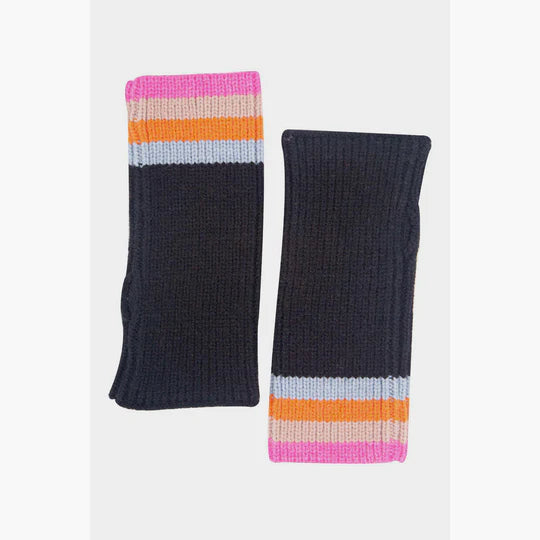 MSH ‘Dollie’ Rainbow Stripe Fingerless Mittens – Liquorice Living